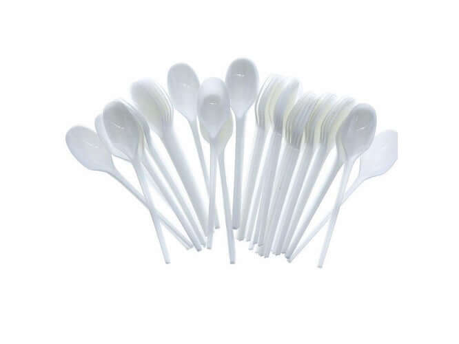 Plastic Teaspoon Disposable 50pcs/pack - HotCafePlus